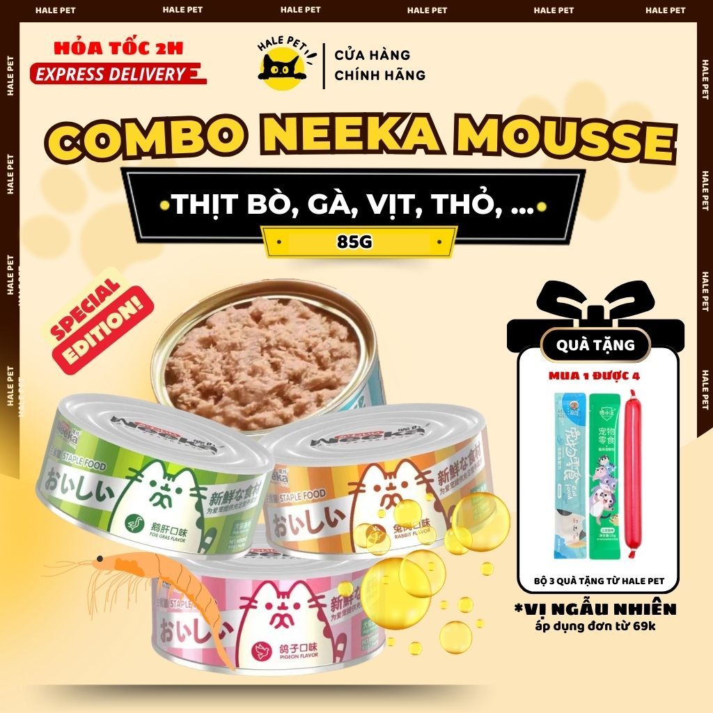 [COMBO 24 LON] Pate Neeka Special 85g cho mèo, 6 vị thịt - pate dinh ...