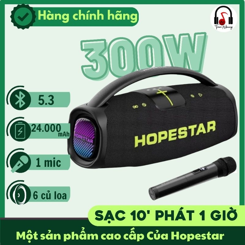 Loa bluetooth karaoke Hopestar A65 - Công suất lớn 300w- Hàng chính ...