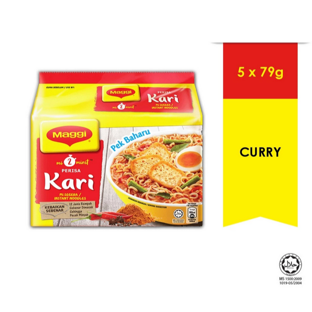 (HSD 11/2026) Mì Gói Maggi Vị Kari Malaysia Lốc 5 Gói ( 79g x 5 Gói ...