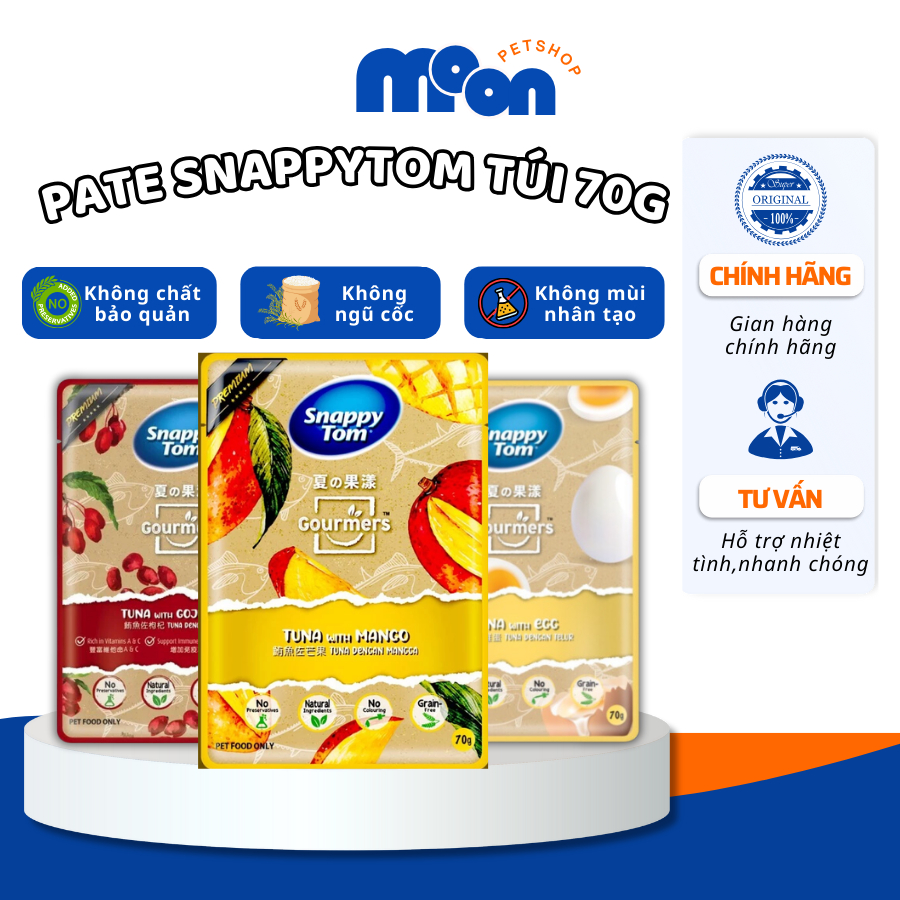 Pate SNAPPY TOM Từ Thịt Và Trái Cây Gói 70g - Pate Cho Mèo | Shopee ...