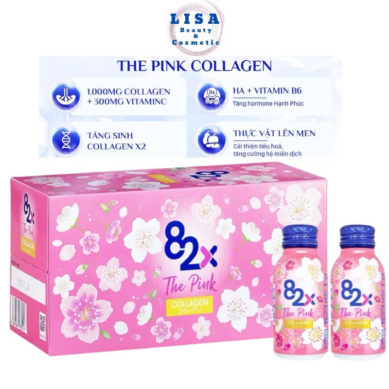 Nước Uống 82X The Pink Collagen, Hàm Lương 1000mg Collagen. | Shopee ...