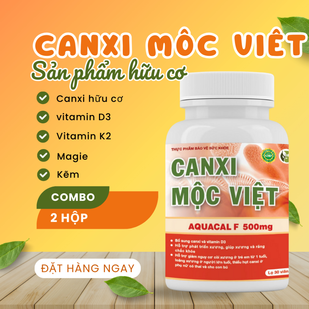 [combo] 2 hộp canxi mộc việt canxi hữu cơ từ rong tảo biển | Shopee ...