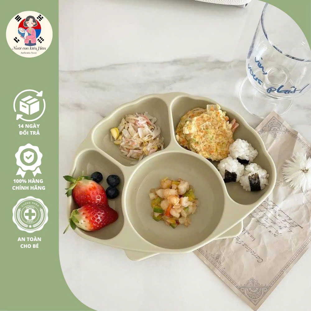 Khay Ăn Dặm Cho Bé Hình Sò TGM Silicone Seashell Suction Plate Chống ...