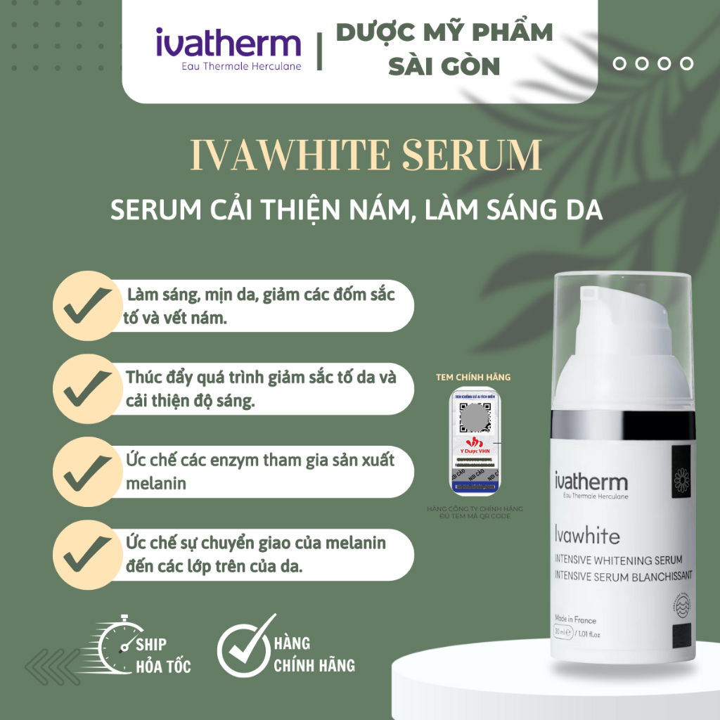 Serum Ivatherm Ivawhite Serum Hỗ Trợ Cải Thiện Nám Làm Sáng Da 30ml ...