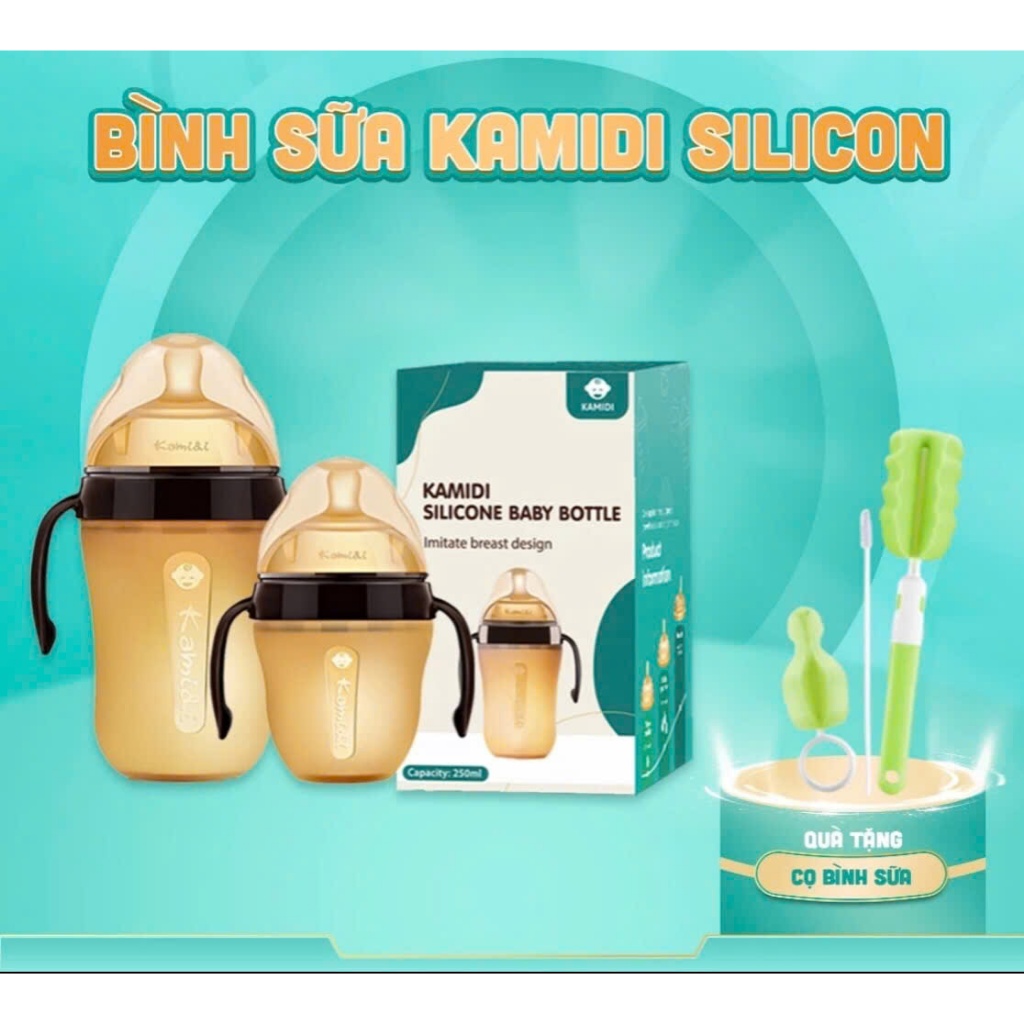 BÌNH SỮA KAMIDI SILICONE NÂU CHÍNH HÃNG | Shopee Việt Nam