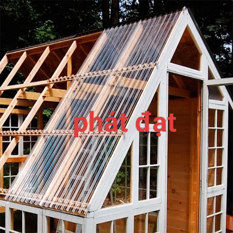 Tôn nhựa poly khổ rộng 1,08cm x dài 1m , 1,2m ,1,5m dùng để lấy sáng ...