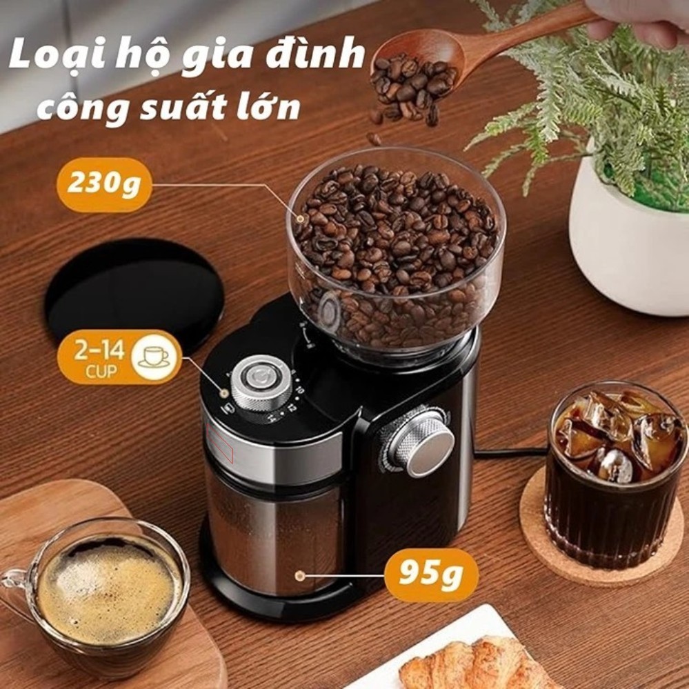 Máy Xay Cà Phê HG003,Máy Xay Hạt Cafe tự động, 16 Cấp Độ Xay,thích hợp ...