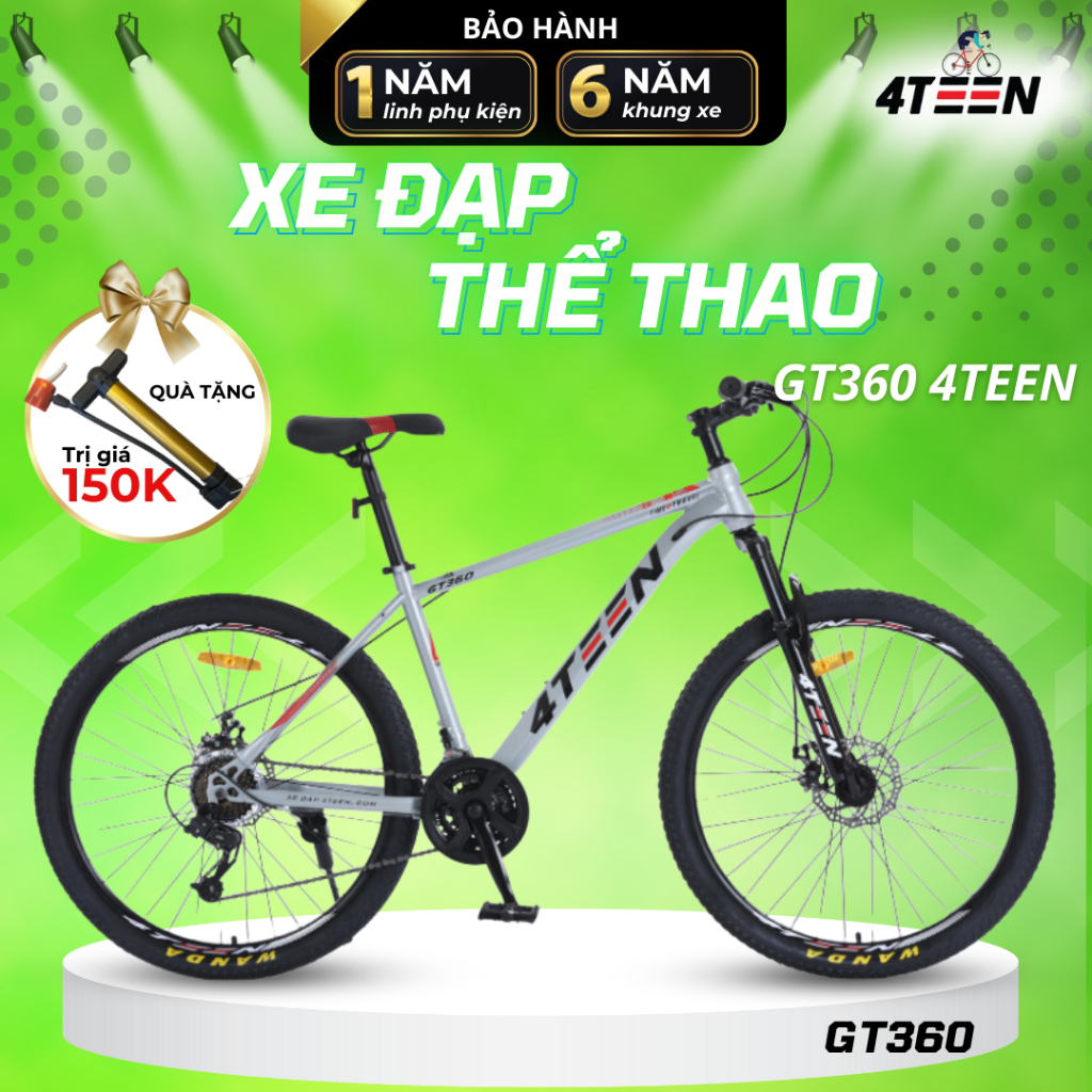 [GT360] Xe Đạp Địa Hình 4TEEN GT-360 Khung Hợp Kim Thép Cao Cấp Bảo ...