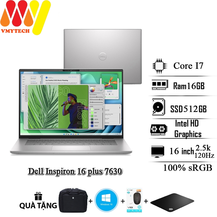 Laptop Dell Inspiron 16 plus 7630, Core i7-13620H, Ram 16GB, SSD 512GB ...