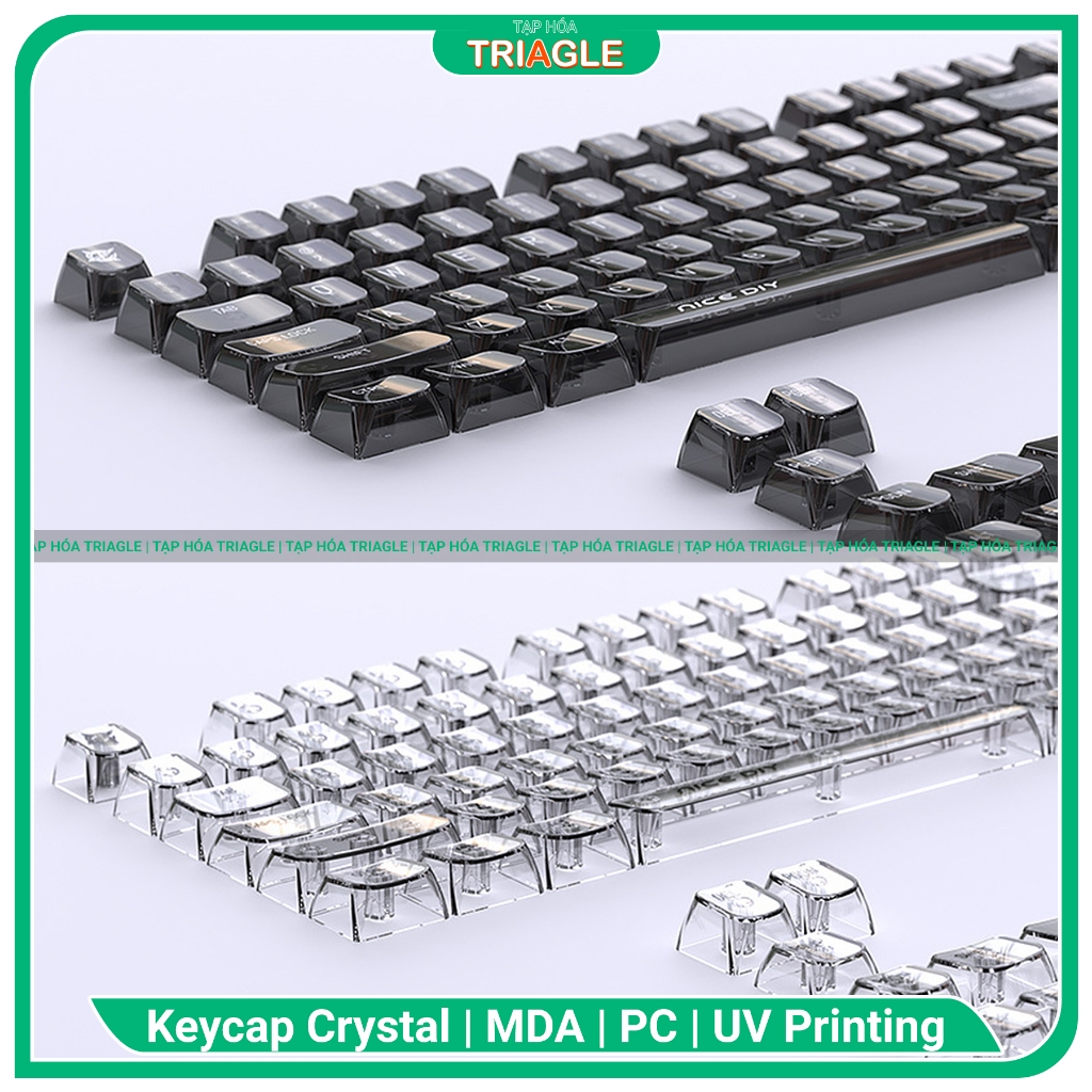 Keycap Trong Suốt Crystal PC Profile MDA, UV Printing, Nút Phím Lắp Cho ...
