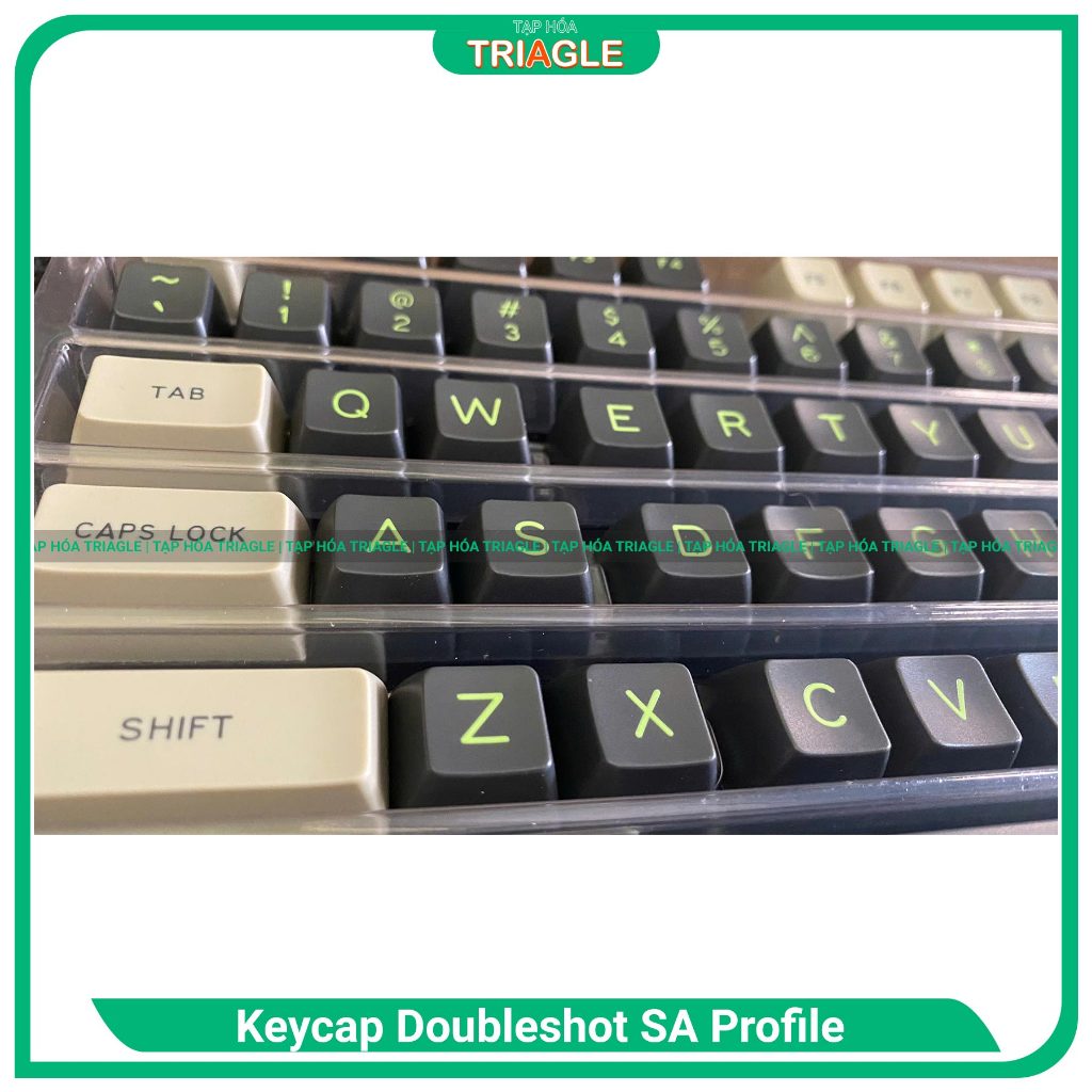 Keycap Maxkey Abs Doubleshot SA Profile Green Screen có khay đựng dày ...