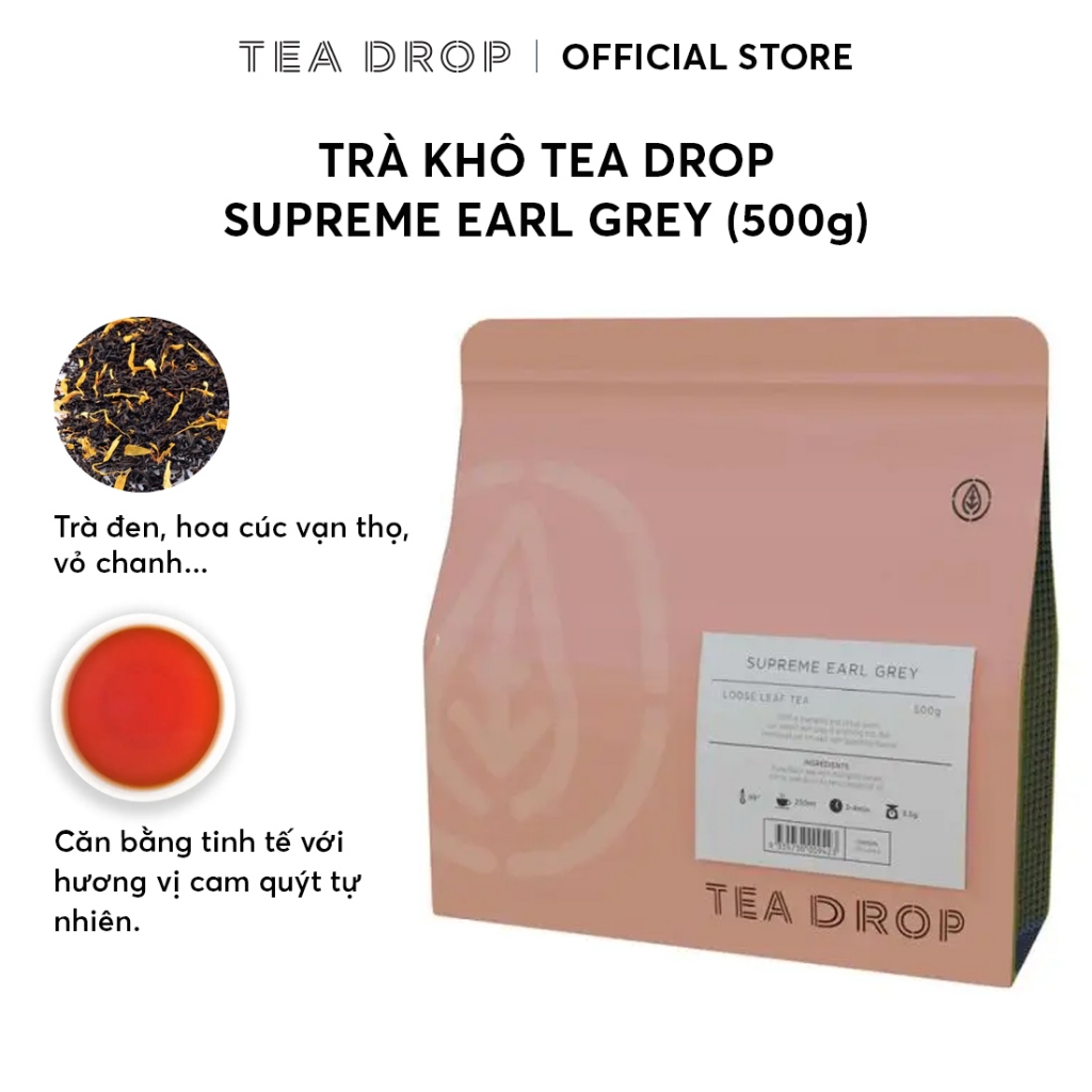 Trà đen bá tước Tea Drop Supreme Earl Grey (500g trà khô) | Shopee Việt Nam