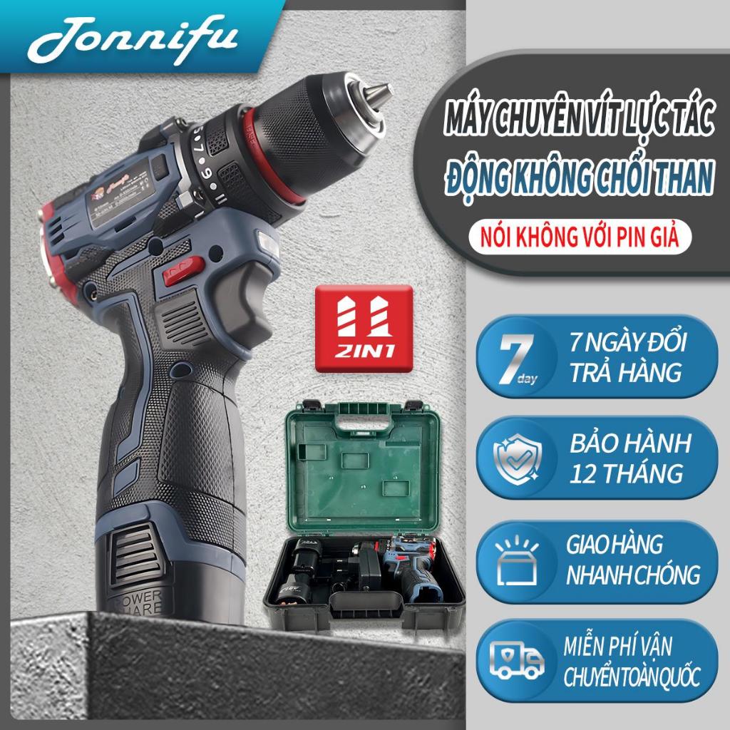 Máy Khoan Pin Tonnifu 10mm Động Cơ Không Chổi Than 1801XL-1801L, 2 Chức Năng Khoan Tường, Sắt ...