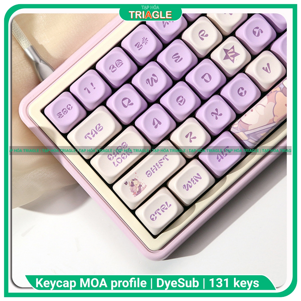 Keycap Lolita Bunny - Thỏ Lolita màu tím | PBT | Dye Sub | MOA | 131 ...