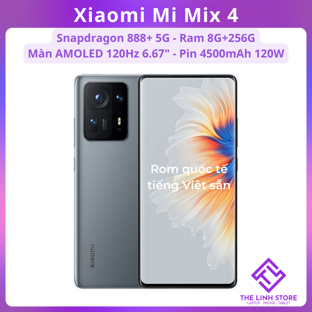 Điện thoại Xiaomi Mi Mix 4 màn AMOLED 120Hz - Snapdragon 888+ 5G Rom Quốc tế | Shopee Việt Nam