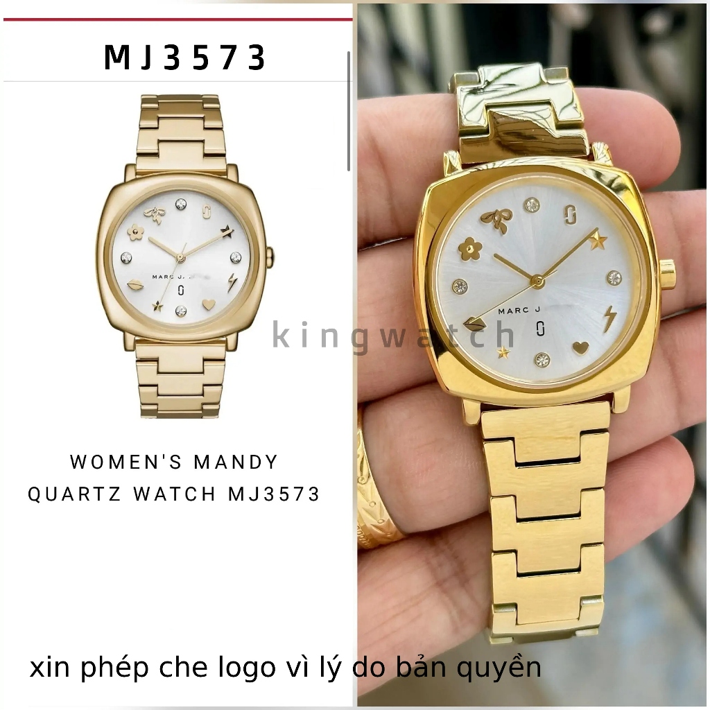 Đồng hồ nữ marc jacobs MJ3549 MJ3573 size 34mm màu vàng kèm hộp hãng ...