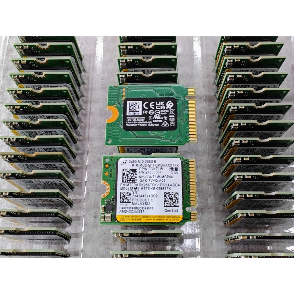 SSD M2 Micron MT 2450 256Gb NVMe Gen4 x4 size 2230. Dell P/N 0GNT1W - Ổ ...