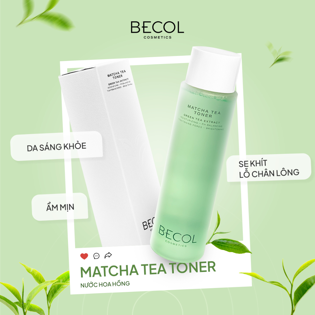 Nước Hoa Hồng Trà Xanh BECOL MATCHA TEA TONER Cấp Ẩm Và Cân Bằng Độ pH ...