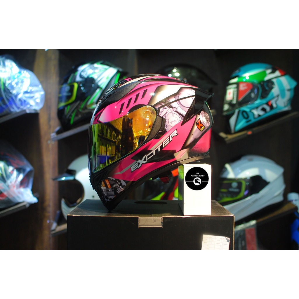 Mũ bảo hiểm Fullface Royal M138 Yamaha Exciter hồng | Shopee Việt Nam