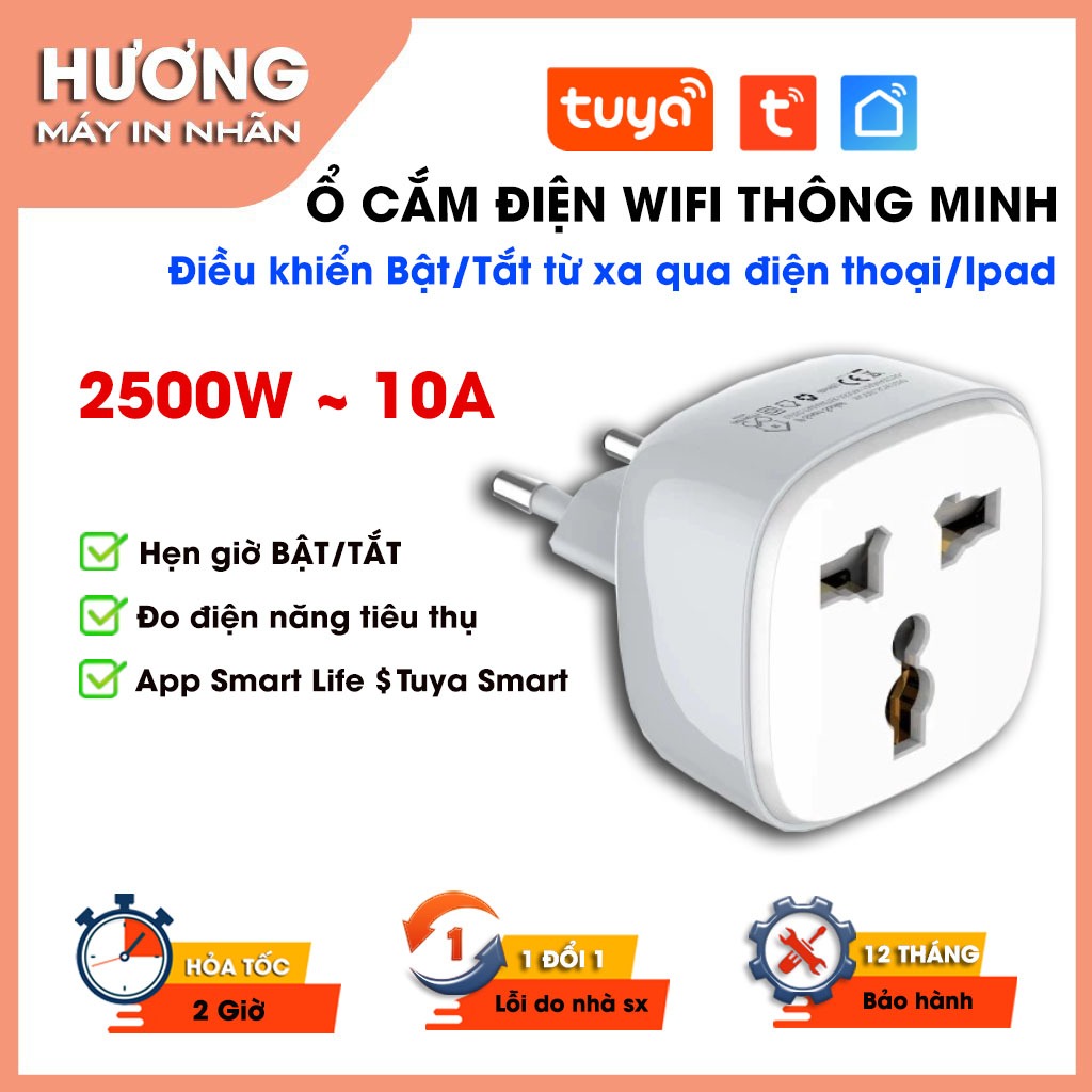 Ổ Cắm Điện Thông Minh [ HẸN GIỜ ] 10A - 2500W, Điều Khiển Từ Xa, | Hỏa Tốc HCM | | Shopee Việt Nam