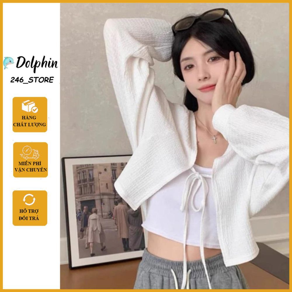 Áo áo khoác cardigan nữ mỏng tay bigsize dài cột dây chất vải mềm phối áo váy siêu xinh màu ...