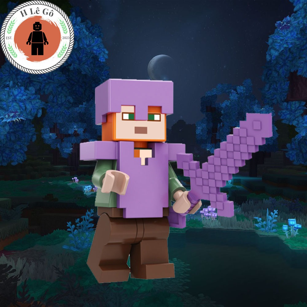 Alex giáp tím cường hóa Minecraft Alex full Enchanted Armor hàng mới ...