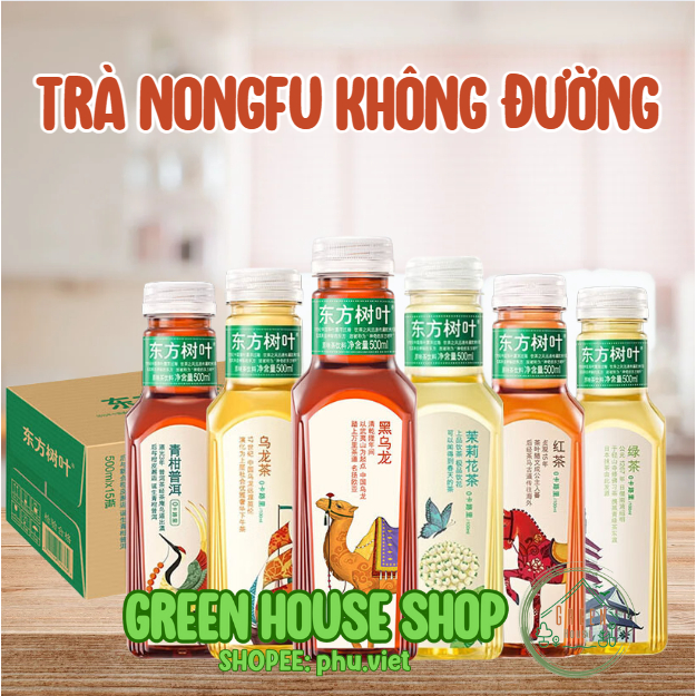 SỈ: 1 Thùng 15 Chai 500ml Trà Không Đường, Không Calo NONGFU SPRING ...