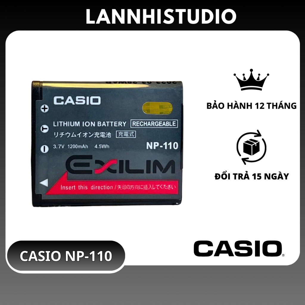 Pin Casio NP-110 sử dụng cho các dòng máy ảnh kỹ thuật số Casio Exilim ...
