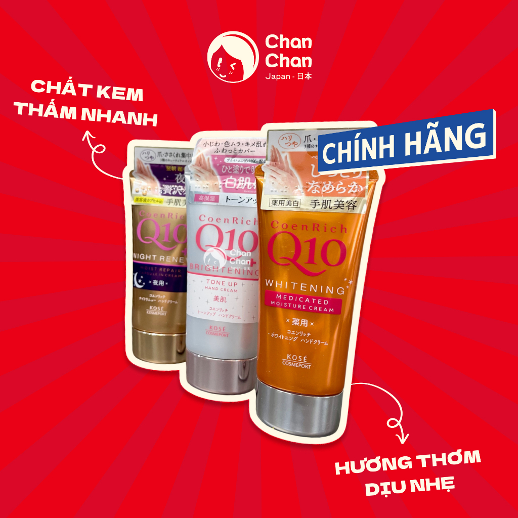 Kem dưỡng da tay Kose hand Q10 tuýp 80g Nhật Bản chính hãng Chan Chan ...