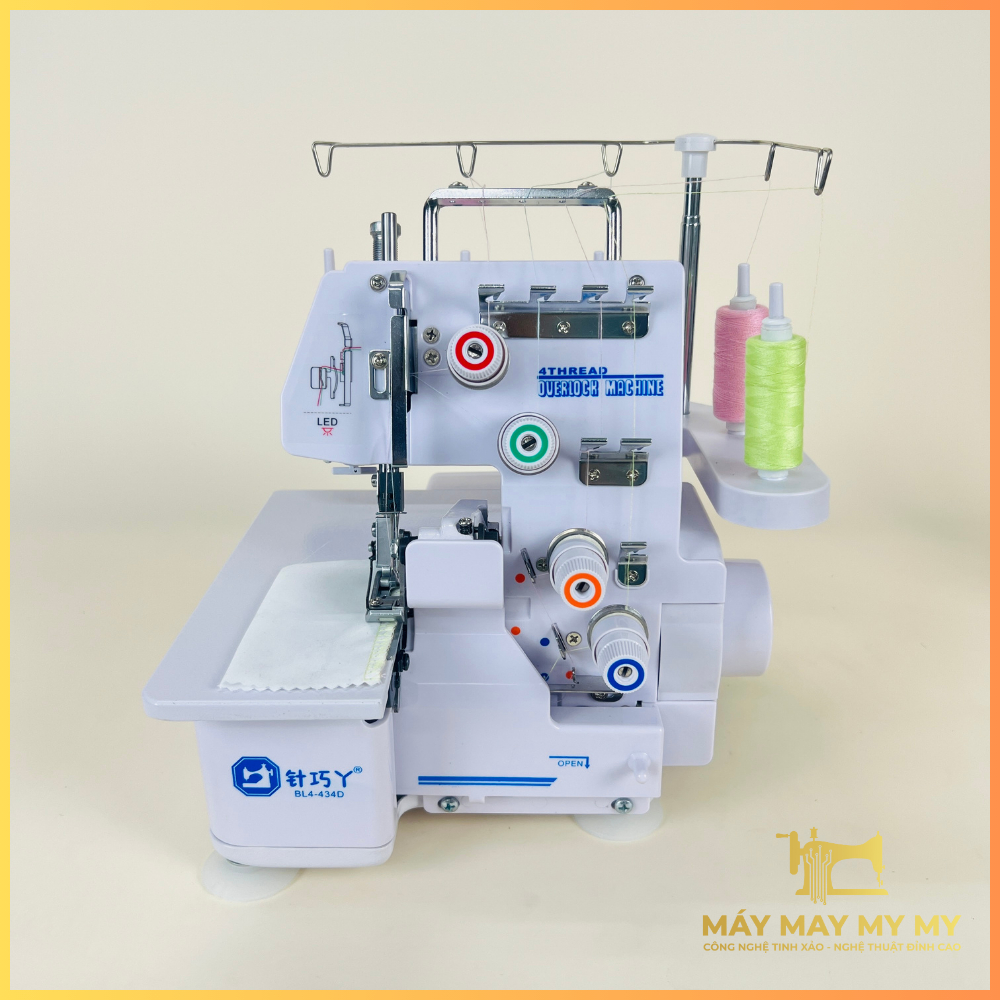 Máy Vắt Sổ Mini Đa Năng Vắt Sổ Cuốn Bèo Vắt Chập 4 Sợi Overlock Sewing ...