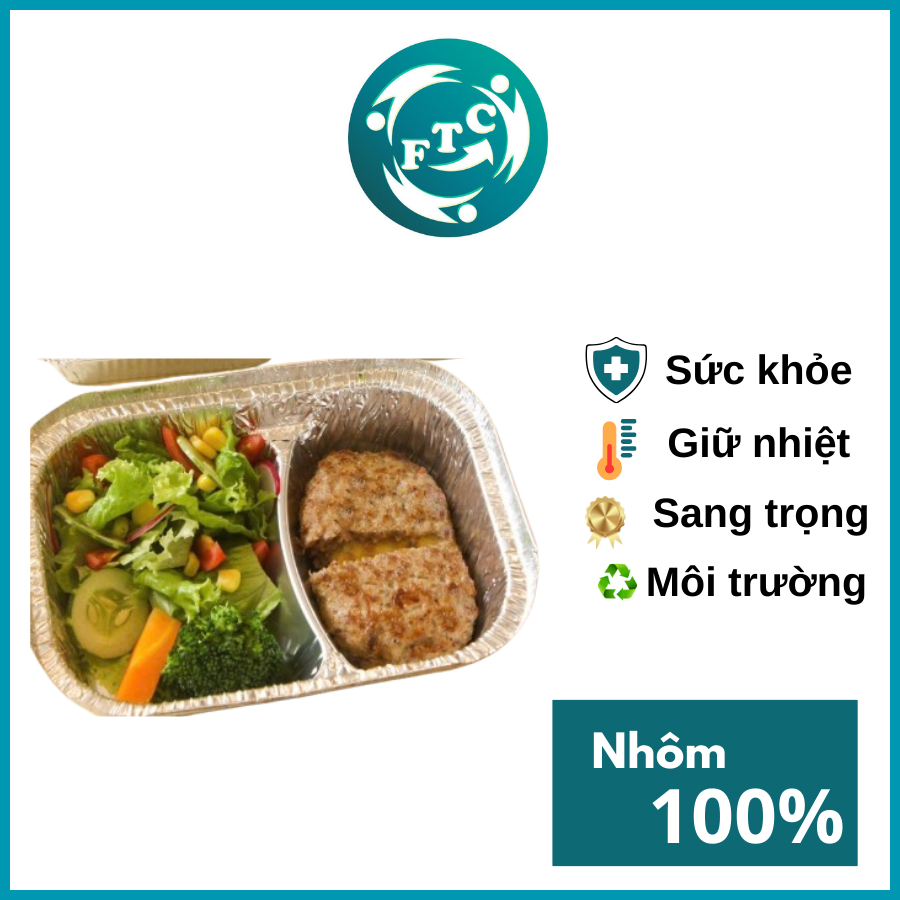 Hộp nhôm đựng cơm 2 ngăn kèm nắp hàng chính hãng MS2101 | Shopee Việt Nam