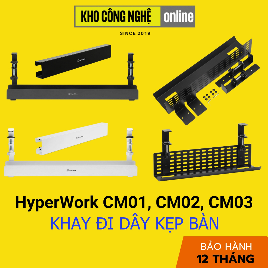 Khay đi dây kẹp bàn HyperWork CM01 / Khay đi dây nam châm HyperWork ...