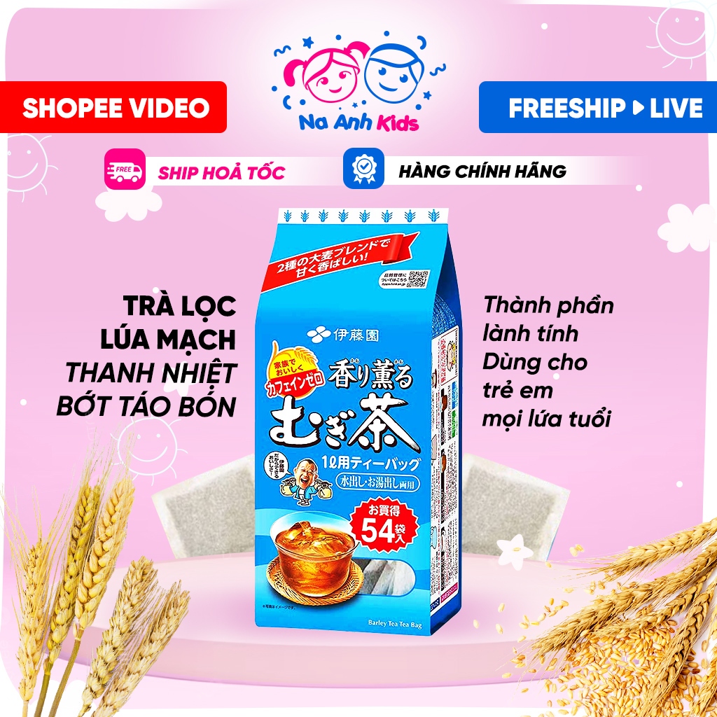 Trà lúa mạch Itoen Mugi Nhật Bản 54 gói Trà Thanh Nhiệt Cho cả Trẻ em ...