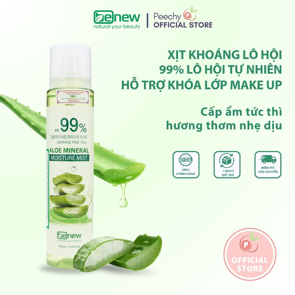 [Official Store] Xịt Dưỡng Ẩm, Xịt Khoáng Dưỡng Ẩm Lô Hội BENEW Aloe ...