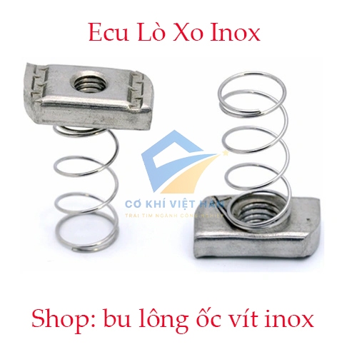Ecu lò xo inox 304, đai ốc lò xo inox, tán lò xo inox | Shopee Việt Nam