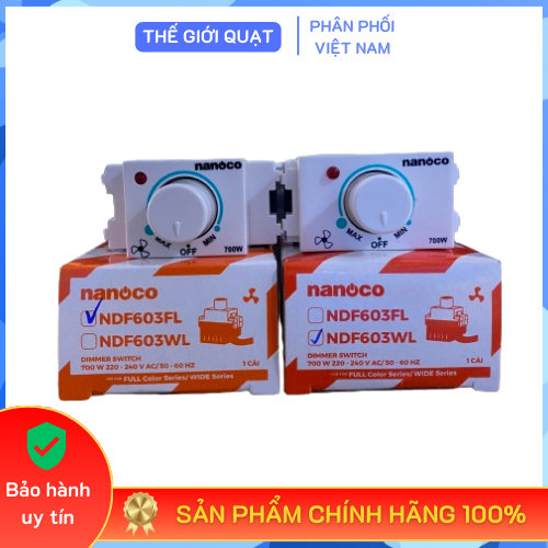 [HỎA TỐC] Dimmer quạt điều chỉnh tốc độ gió Nanoco NDF603FL/NDF603WL ...
