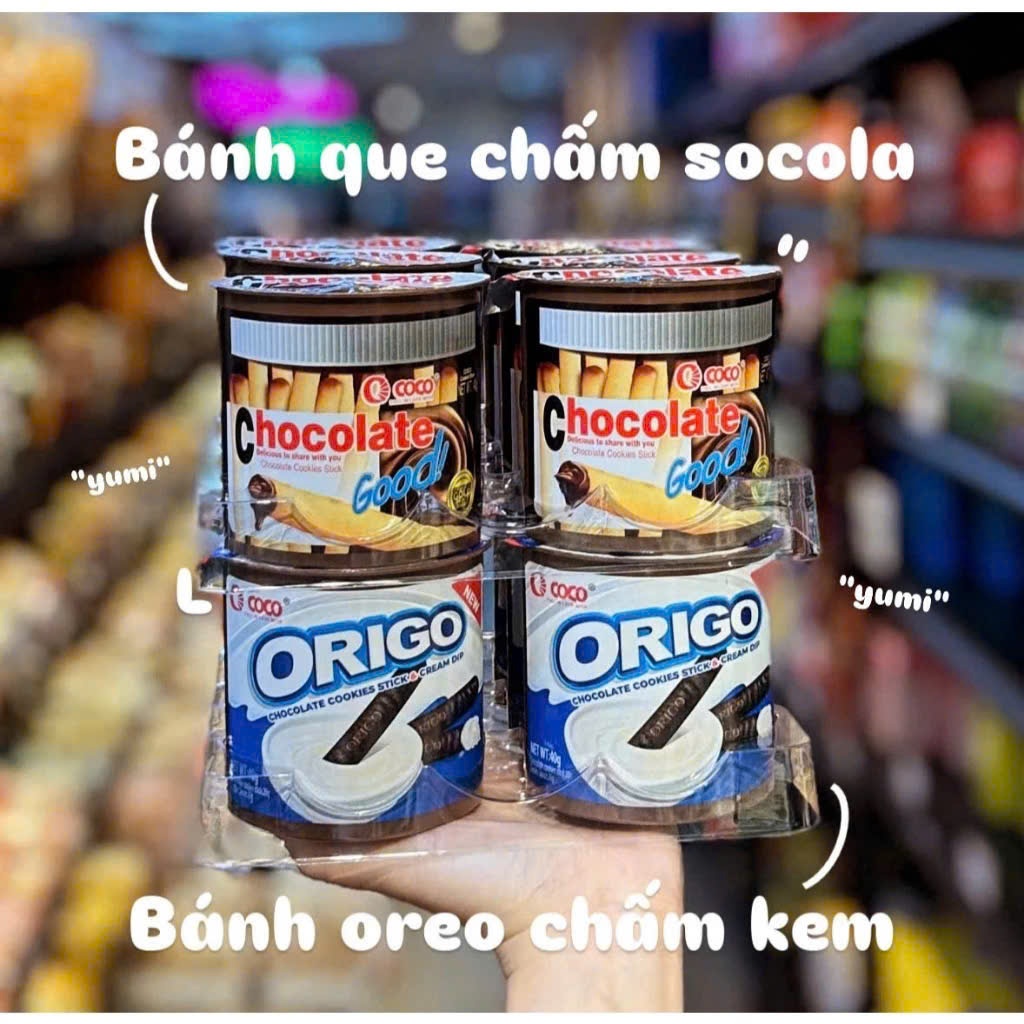 LẺ 1 LY - BÁNH QUE CHẤM SỮA / SOCOLA COCO / QUE KHOAI TÂY CHẤM SỐT CÀ ...