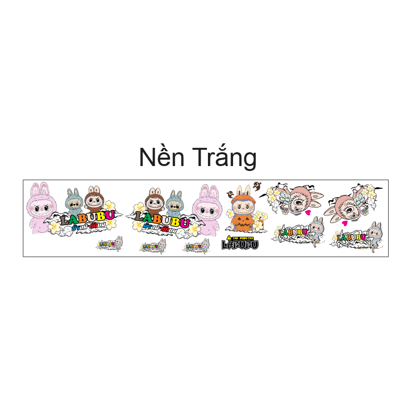 Tem rời Labubu dán xe dán được tất cả các dòng xe máy,xe điện,tủ lạnh v ...