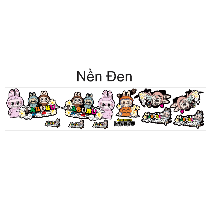 Tem rời Labubu dán xe dán được tất cả các dòng xe máy,xe điện,tủ lạnh v ...