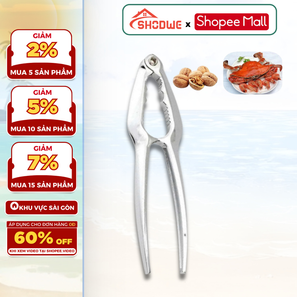 Dụng Cụ Bẻ Càng Cua SHODWE, Kẹp Các Loại Hạt Cứng Chất Liệu Thép Sử ...