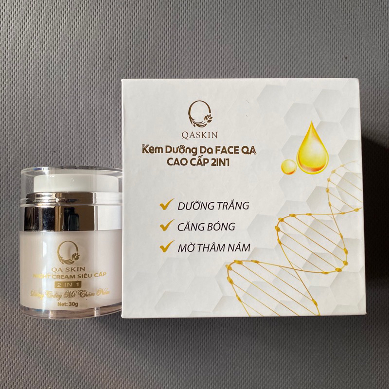 [CHÍNH HÃNG] Kem đêm dưỡng trắng căng bóng da 2in1 QASKIN | Shopee Việt Nam