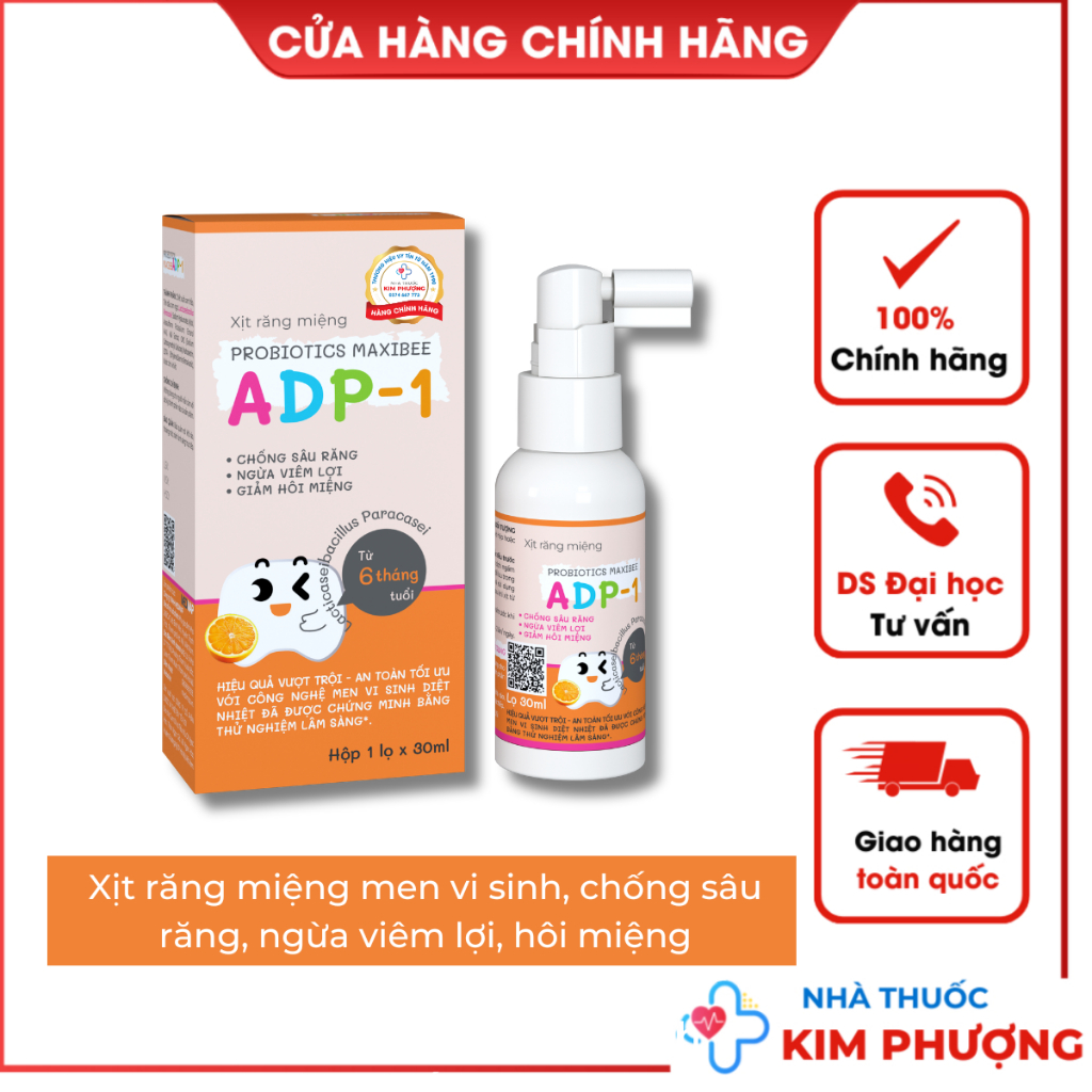 Xịt Răng Miệng Probiotics Maxibee ADP-1 Medimap Lọ 30ml Chống Sâu Răng ...