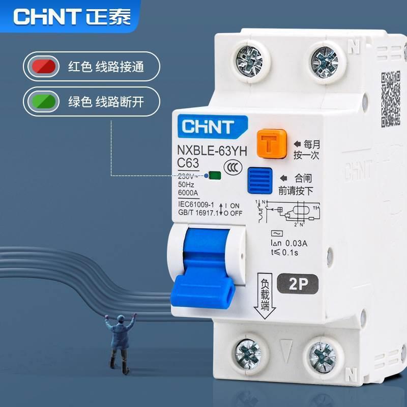 Cầu dao chống giật 2p CHINT NXBLE-C63 10A-63A át chống giật cầu dao điện chống giật | Shopee ...