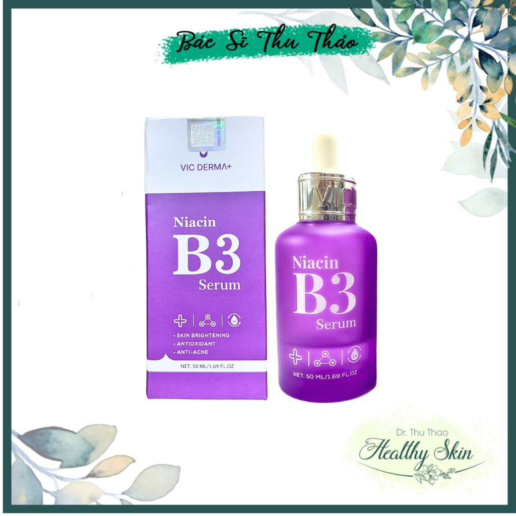 [50mL] Serum hỗ trợ giảm nhờn, sáng da Vic Derma Niacin B3 | Shopee Việt Nam
