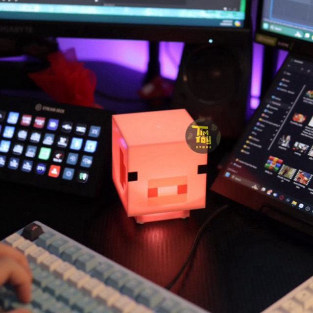 [ẢNH THẬT] Đèn Heo Minecraft Bật Tắt Có Âm Thanh Vui Nhộn Trang Trí ...