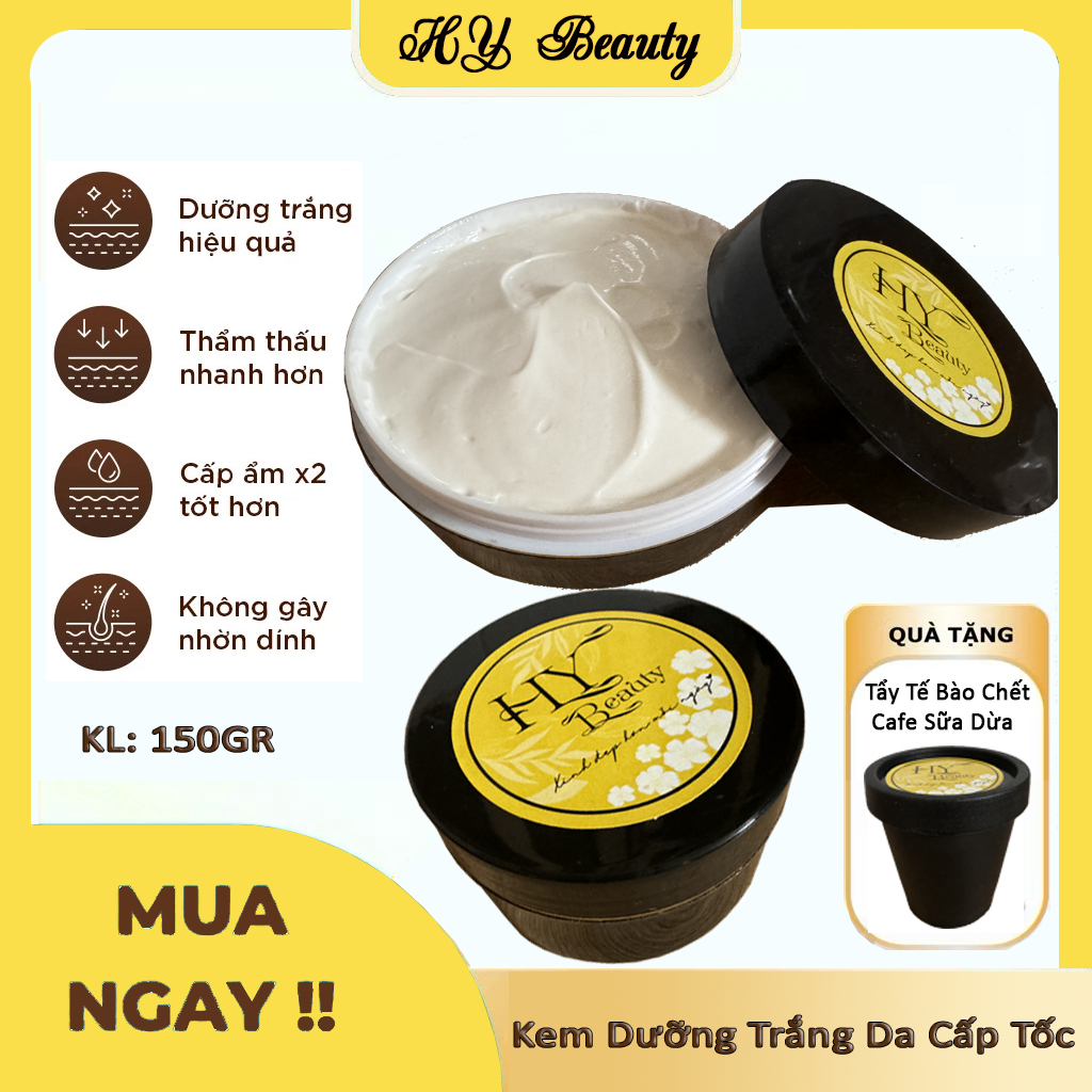 Kem Dưỡng Trắng Da Body HY Beauty [Siêu Trắng Nhanh] 150gr Trắng Da Cấp ...