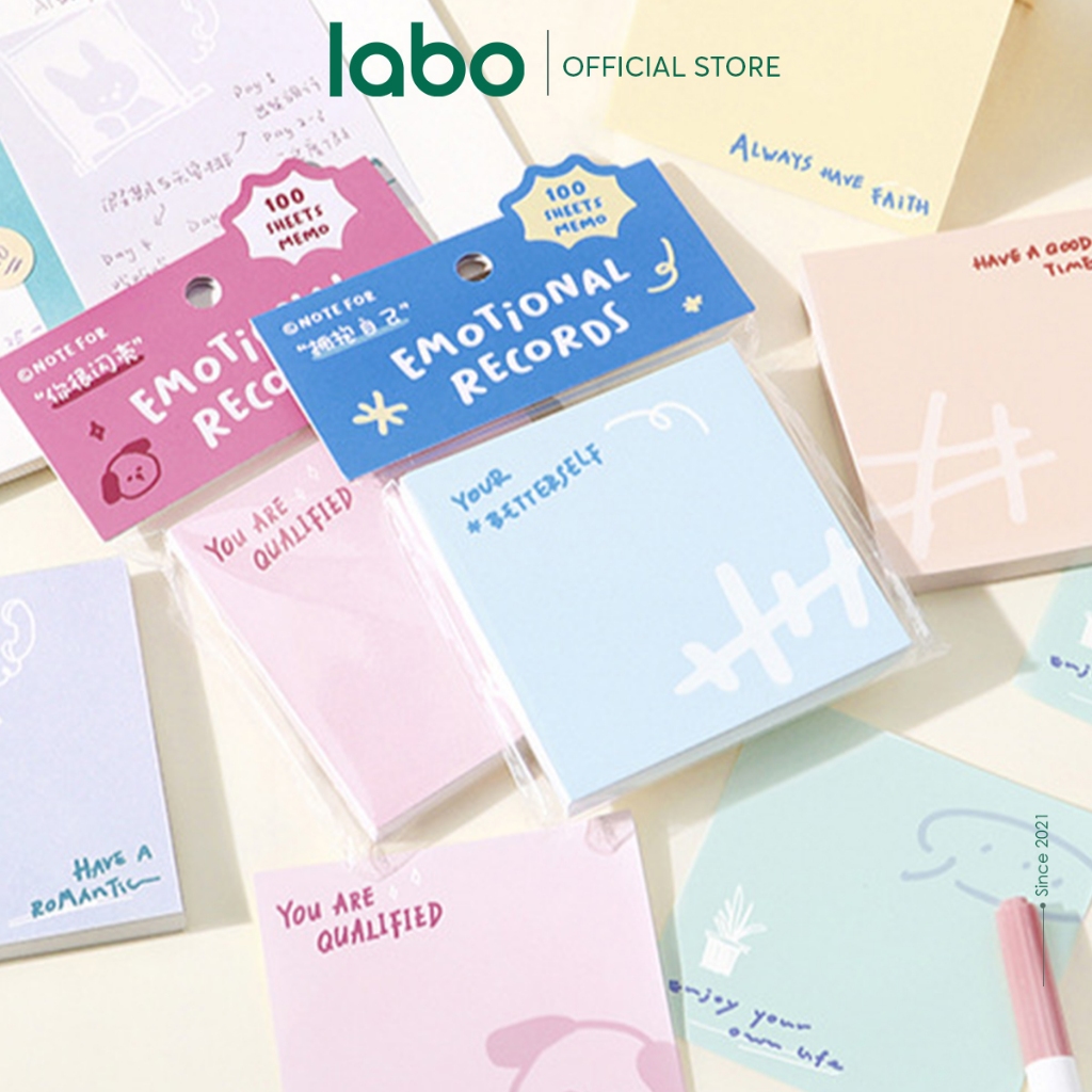Giấy Note Tập 100 Tờ Giấy Ghi Chú Note For Màu Pastel Xinh Xắn | Shopee ...