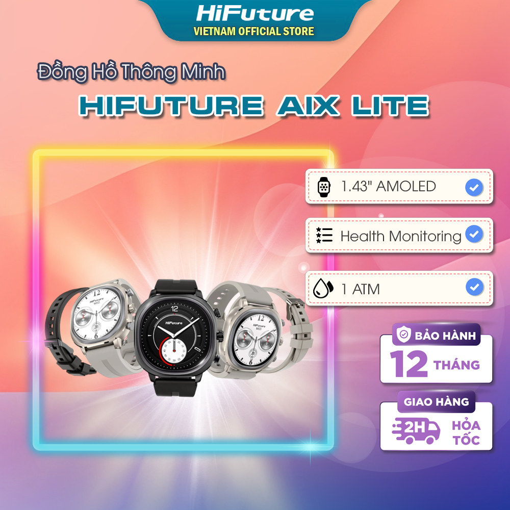 Đồng Hồ Thông Minh HiFuture AIX Lite (1.43" AMOLED, 1 ATM, AI Enhanced Health Monitoring ...