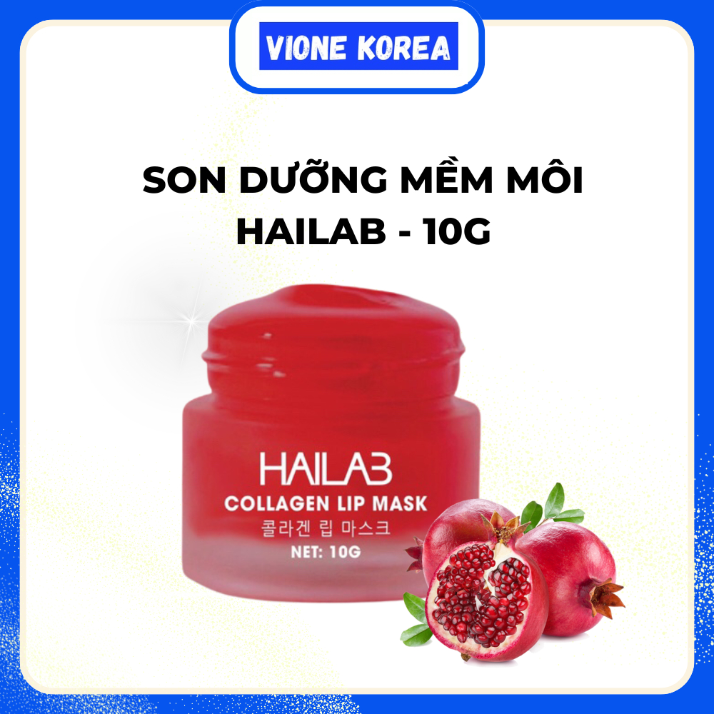 Dưỡng môi Ủ môi lựu đỏ collagen Hàn Quốc HaiLaB hỗ trợ giảm thâm, hồng môi dưỡng ẩm 10gr ...