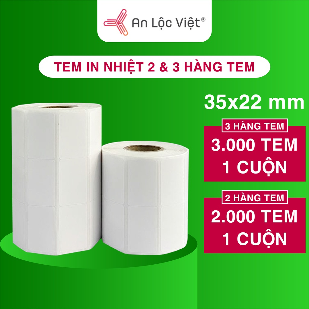 [RẺ VÔ ĐỊCH] Cuộn decal nhiệt in tem trà sữa 2 tem 35x22mm (2000 tem ...